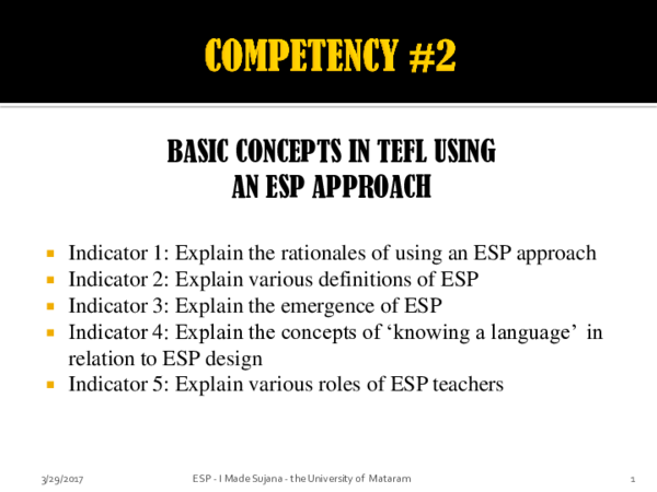 (PDF) I Made Sujana - ESP - Competency#2 Basic Concepts of ESP