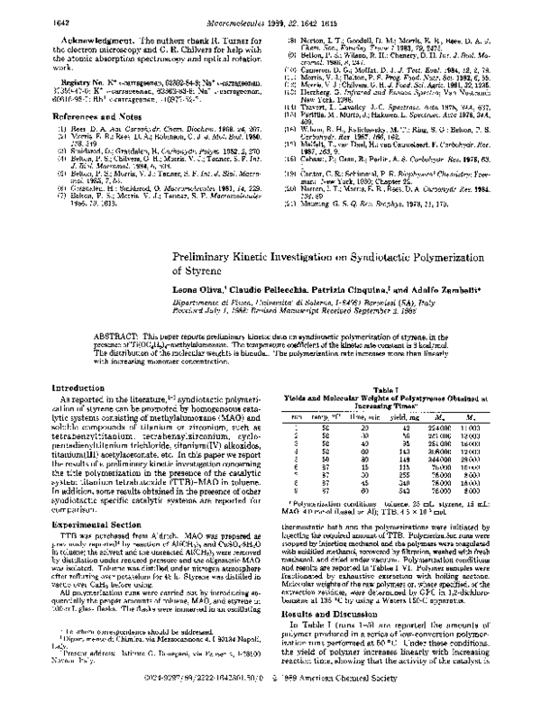 (PDF) Preliminary kinetic investigation on syndiotactic polymerization ...