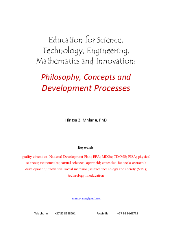 (PDF) Science, Technology, Engineering, Mathematics and Innovation ...