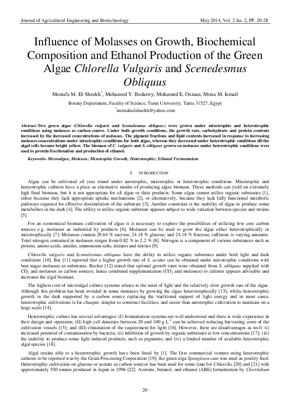 molasses composition pdf