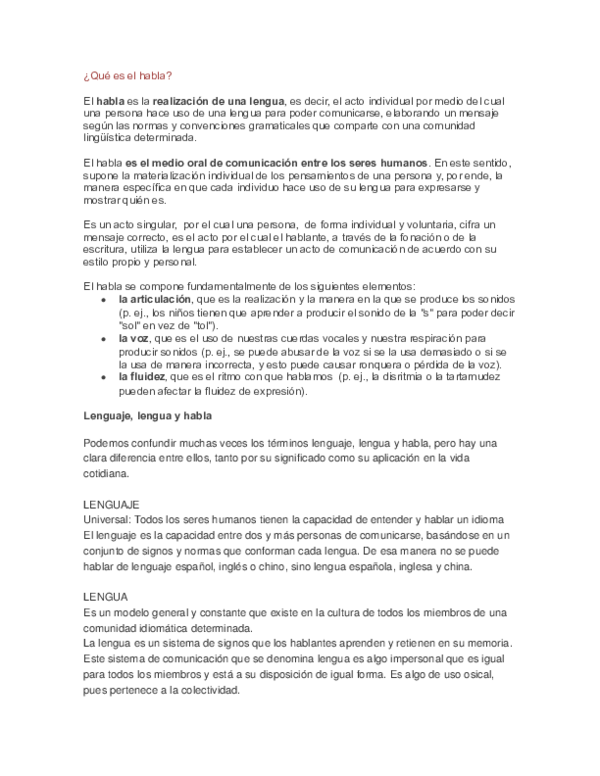 (DOC) ¿Qué es el Habla