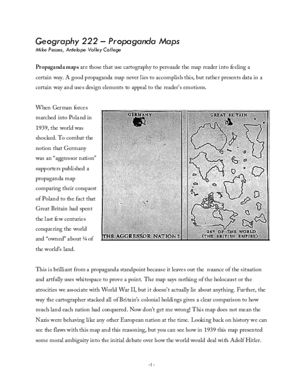 (PDF) Propaganda Maps in GIS