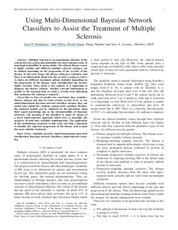 Pdf Using Multidimensional Bayesian Network Classifiers To Assist The