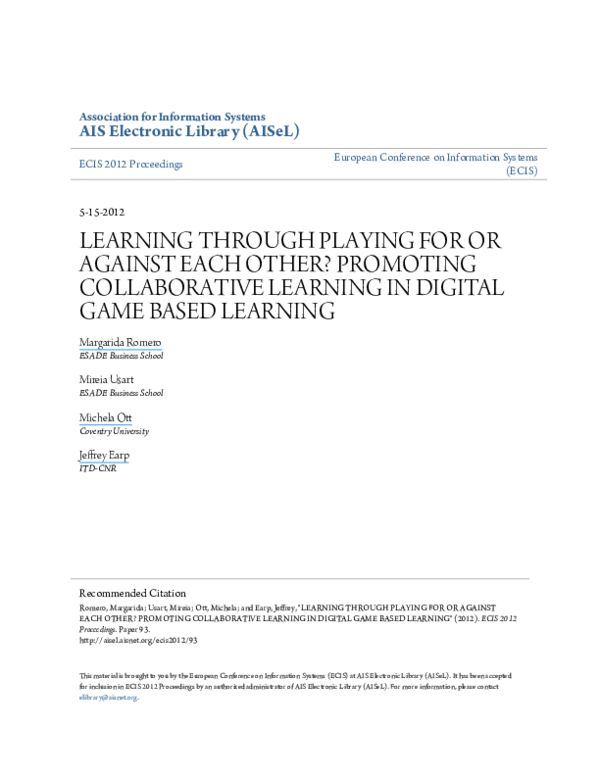 (PDF) Learning Through Playing for or Against Each Other? Promoting ...