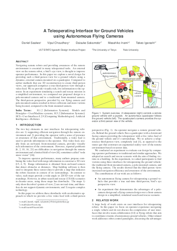 (PDF) A teleoperating interface for ground vehicles using autonomous ...
