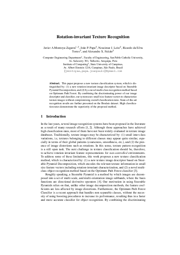 (PDF) Rotation-invariant texture recognition