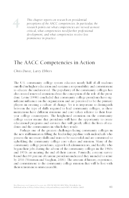 (PDF) The AACC Competencies in Action