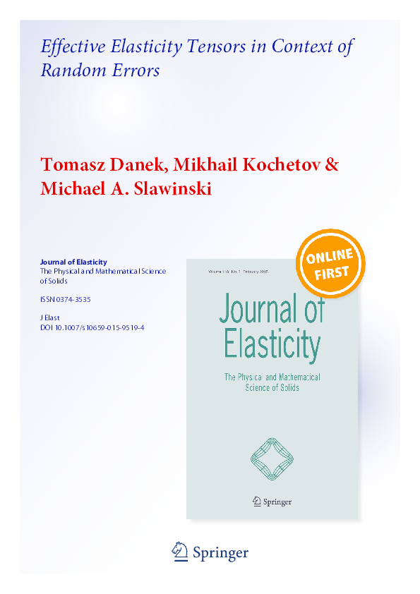 (PDF) Estimating Effective Elasticity Tensors