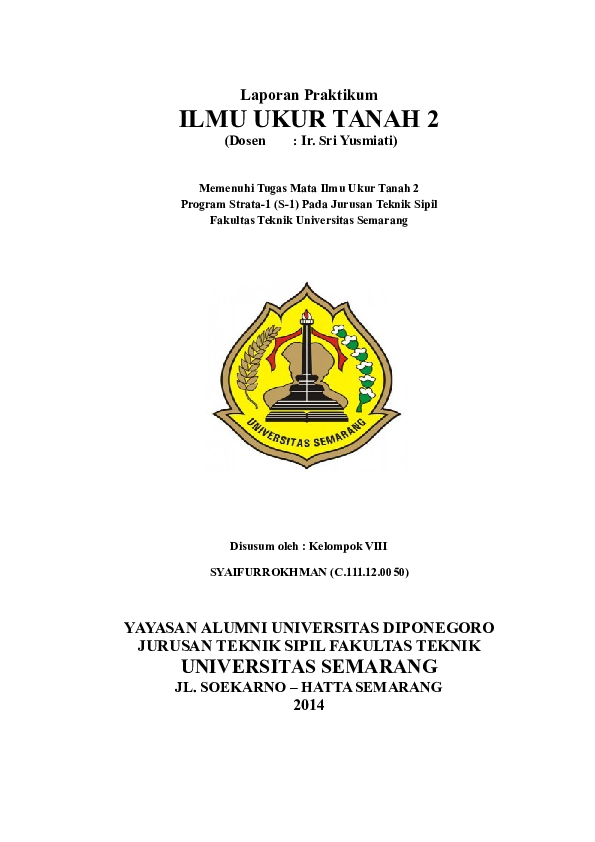 (DOC) Laporan Praktikum ILMU UKUR TANAH 2