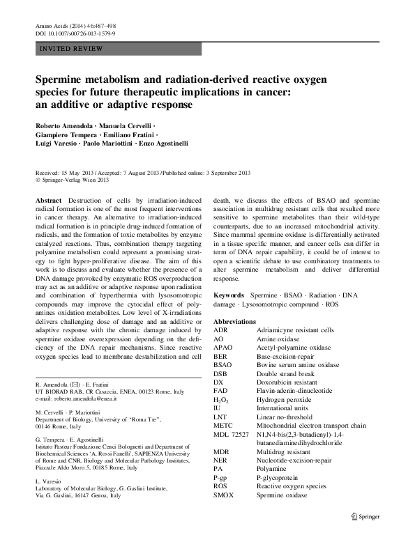 (PDF) Nuclear localization of human spermine oxidase isoforms ...