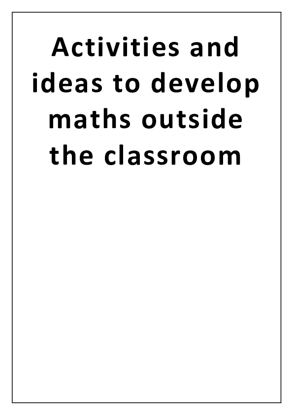 (PDF) Activities and ideas to develop maths outside the classroom