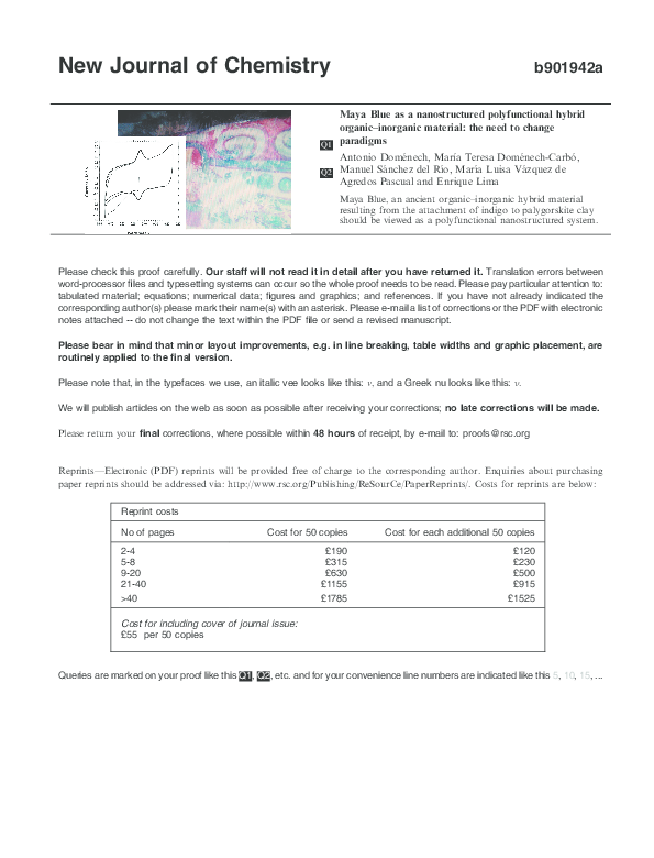 (PDF) Maya Blue as a nanostructured polyfunctional hybrid organic ...