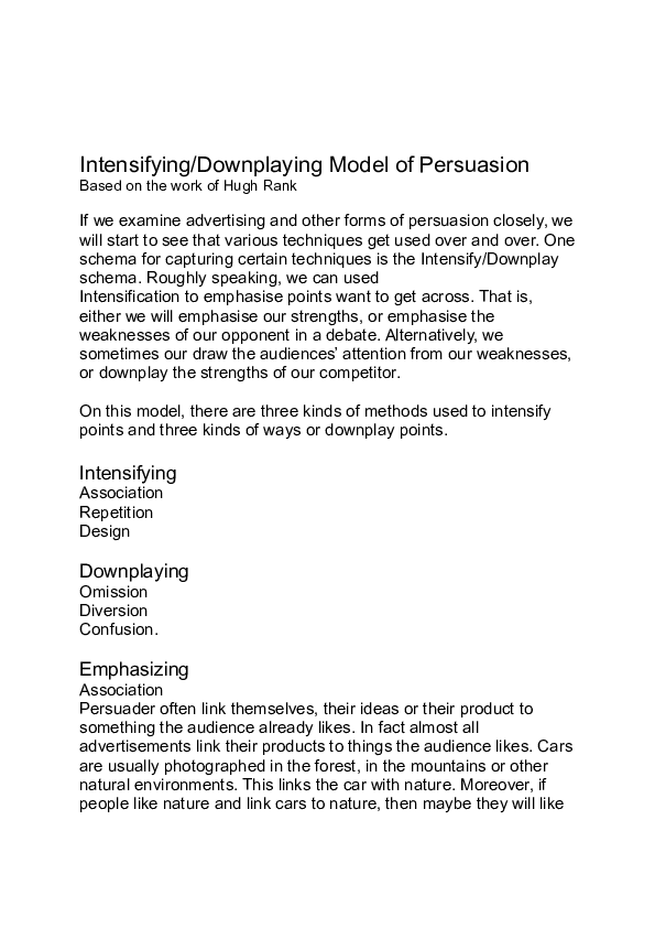 (DOC) Ranks Model of Persuasion