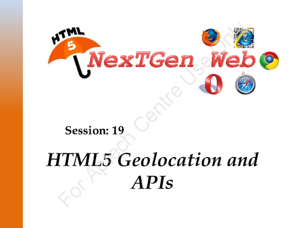 (PDF) HTML5 Geolocation and APIs