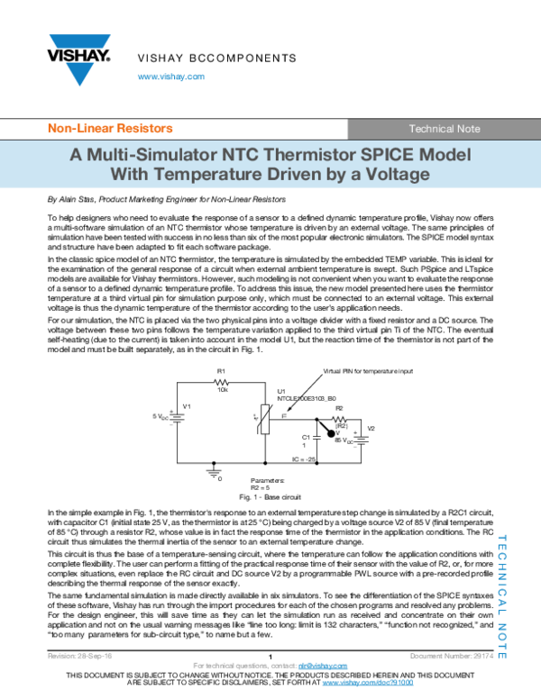 (PDF) Non-Linear Resistors A Multi-Simulator NTC Thermistor SPICE Model ...