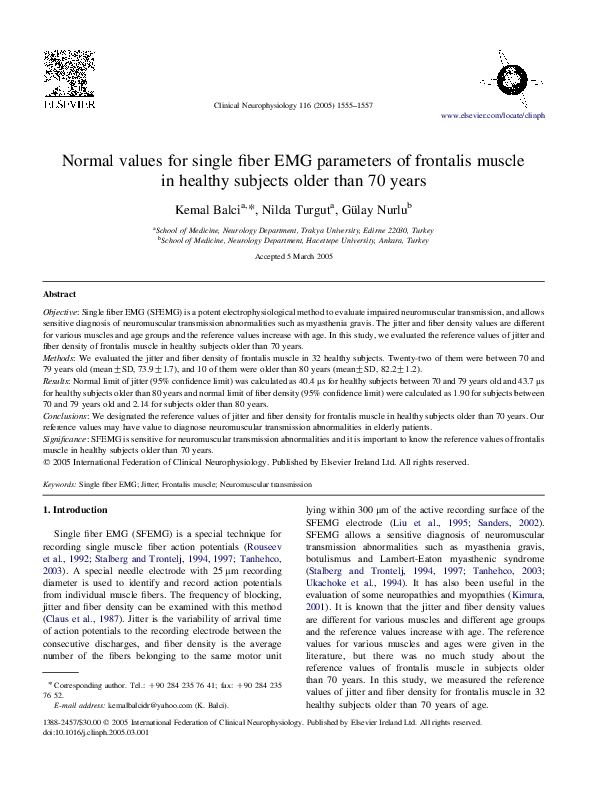 (PDF) Normal values for single fiber EMG parameters of frontalis muscle ...