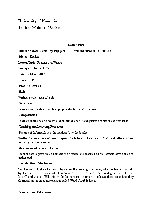 (DOC) University of Namibia lesson plan.docx
