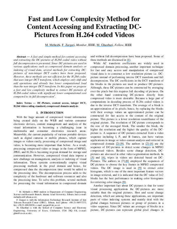 Pdf Fast And Low Complexity Method For Content Accessing And