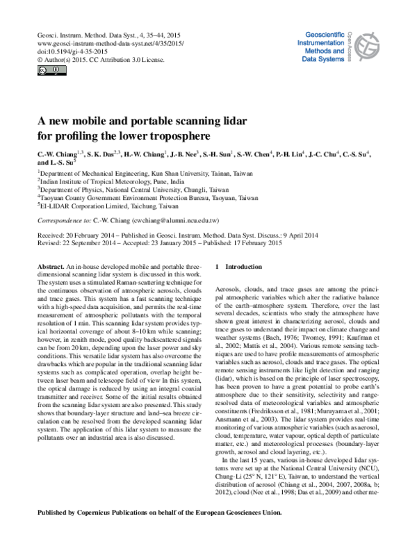 (PDF) A new mobile and portable scanning lidar for profiling the lower ...