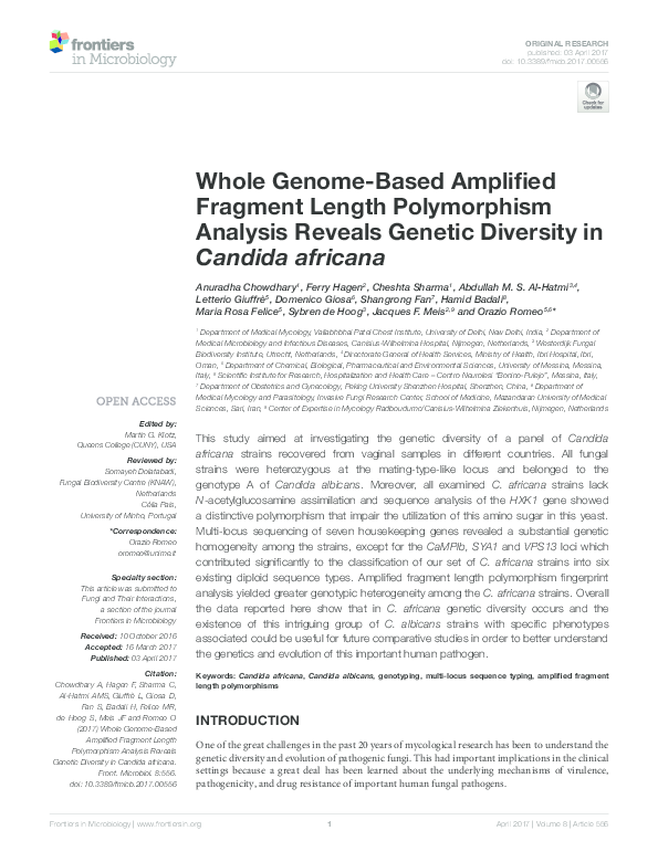 (PDF) Whole genome-based amplified fragment length polymorphism (AFLP ...