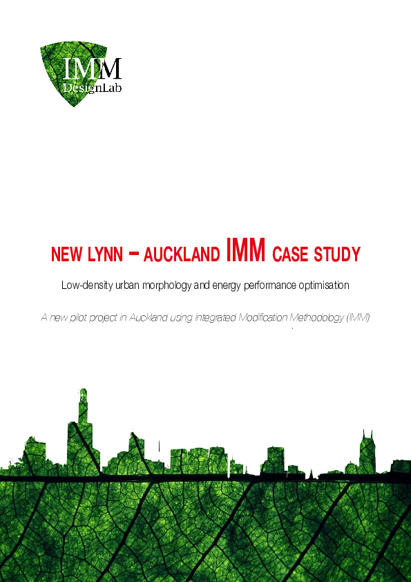 (PDF) New Lynn – Auckland IMM Case Study. Low-density urban morphology and energy performance ...