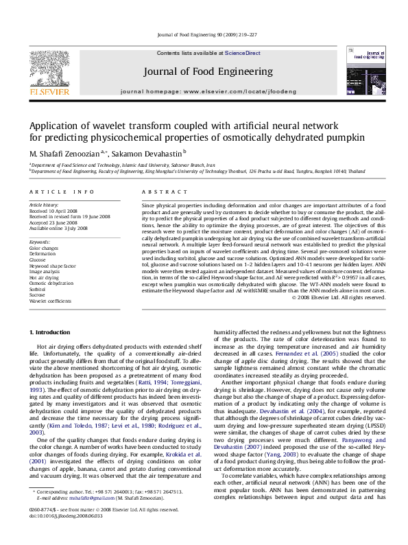 (PDF) Vacuum Drying of Osmotic Dehydrated Apple Slices | Alan Rodrigues - Academia.edu
