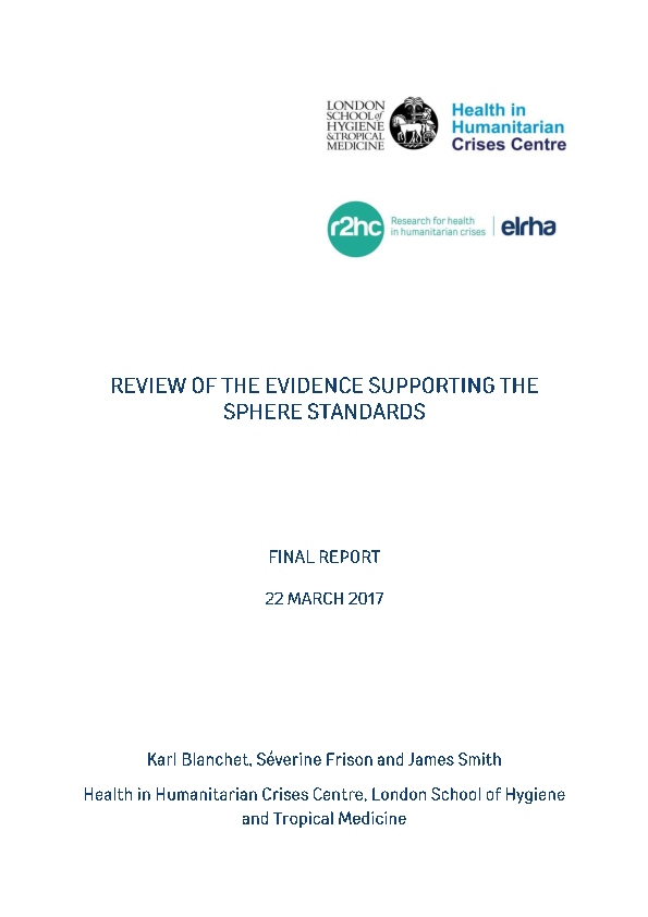 (PDF) Review of the evidence supporting the Sphere Standards