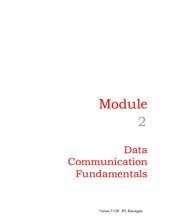 (PDF) Module 2 Data Communication Fundamentals (PDF) Module 2 Data Communication Fundamentals