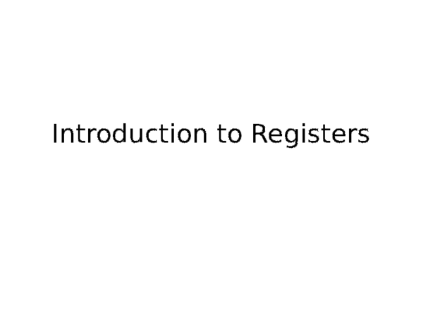 (PPT) Introduction to Registers