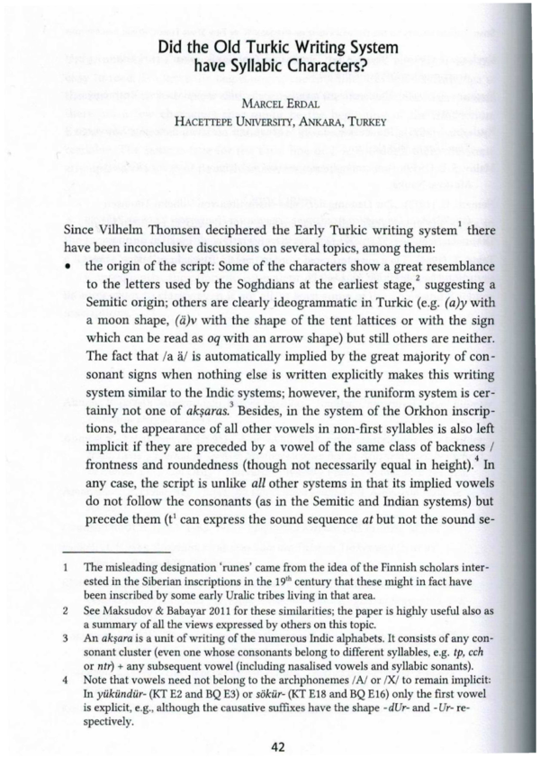 (PDF) Did the Old Turkic Writing system have syllabic characters?
