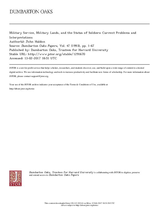(PDF) Military Service, Military Lands, and the Status of Soldiers ...