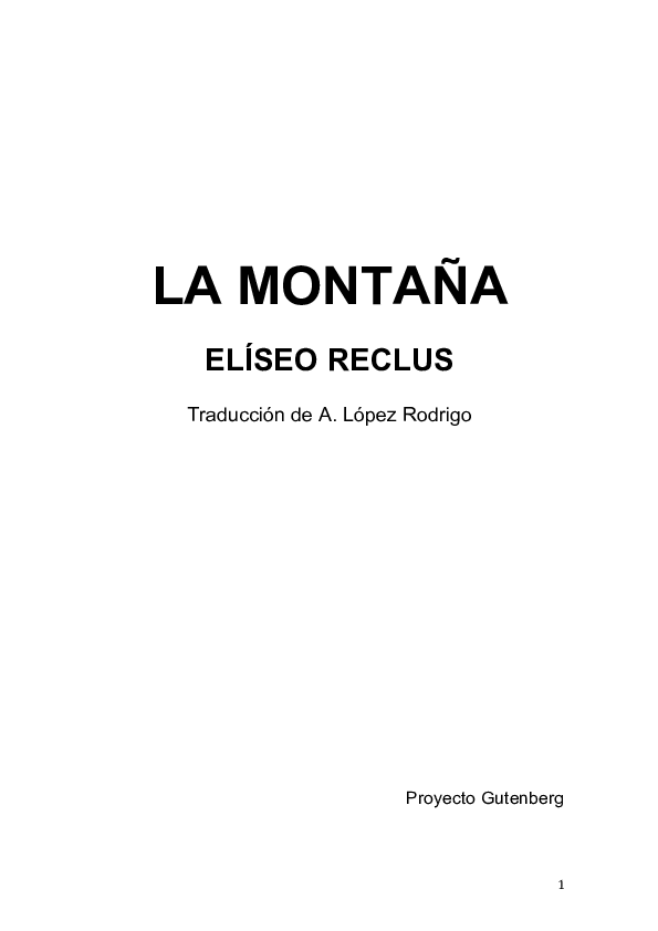 (PDF) LA MONTAÑA ELÍSEO RECLUS