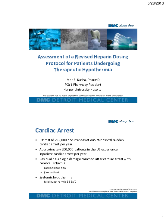 (PDF) Assessment of a Revised Heparin Dosing Protocol for Patients ...