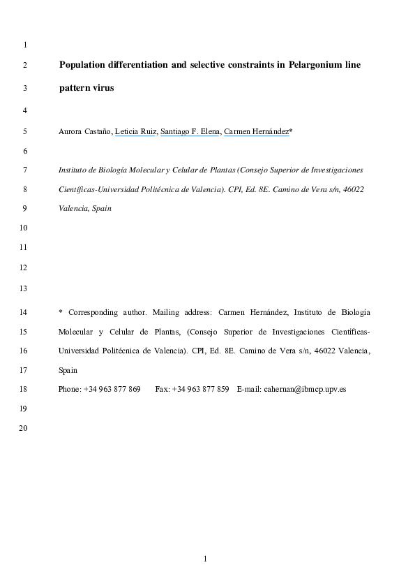 (PDF) Population differentiation and selective constraints in ...