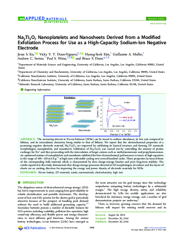 (PDF) Na2Ti3O7 Nanoplatelets and Nanosheets Derived from a Modified ...