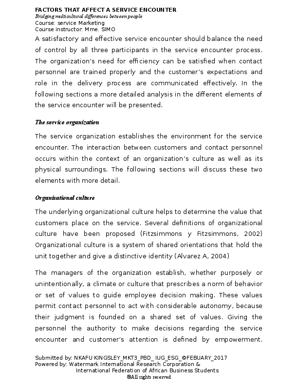 (DOC) factors that affect service encounter.docx