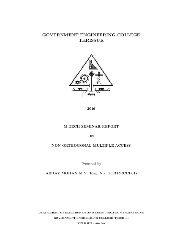 Pdf Non Orthogonal Multiple Access