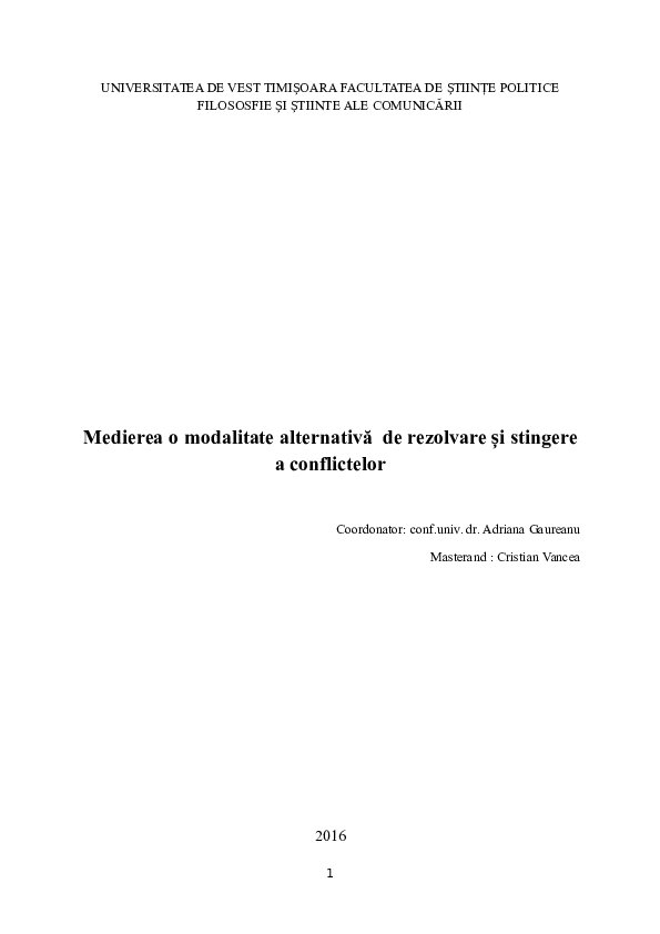 (DOC) Medierea Solutie alternativa.docx | Cristian Vancea - Academia.edu