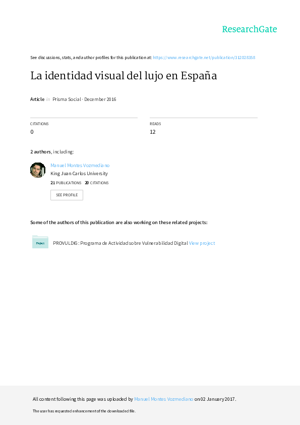 (PDF) La identidad visual del lujo en España / The visual identity of ...