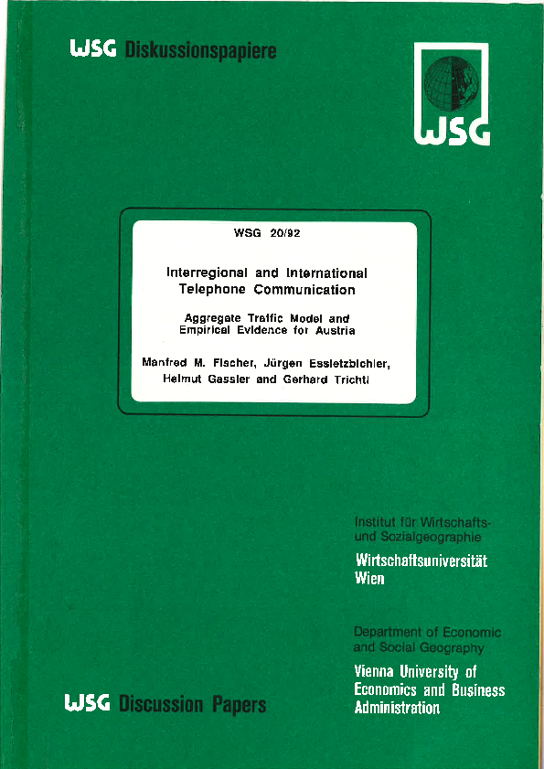 (PDF) Interregional and international telephone communication ...