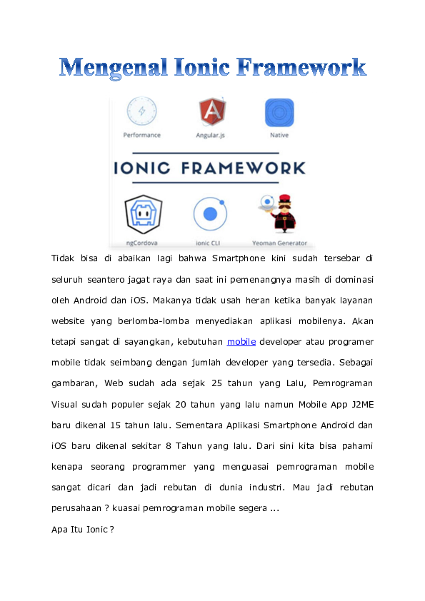 (PDF) Mengenal Ionic Framework