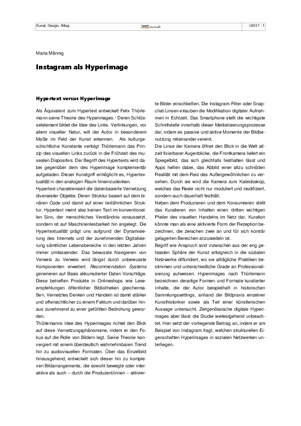 (PDF) Instagram als Hyperimage