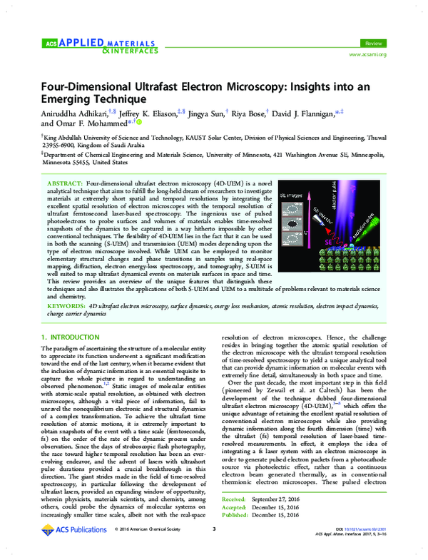 (PDF) Four-Dimensional Ultrafast Electron Microscopy: Insights into an ...