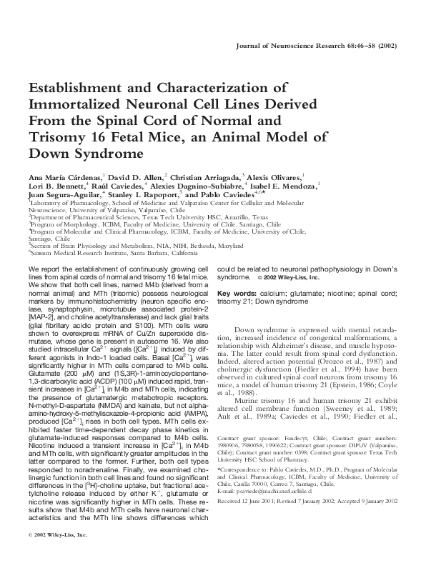 (PDF) Establishment and characterization of immortalized neuronal cell ...