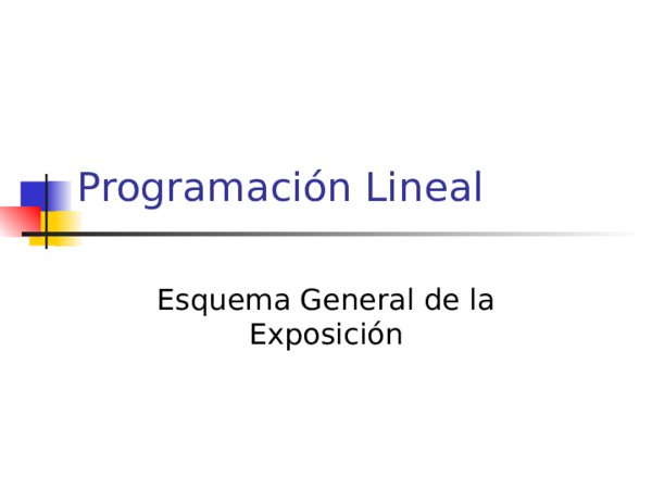 (PPT) Programacion Lineal General