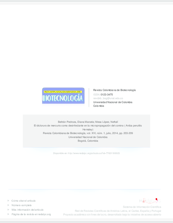 (PDF) El dicloruro de mercurio como desinfectante en la ...