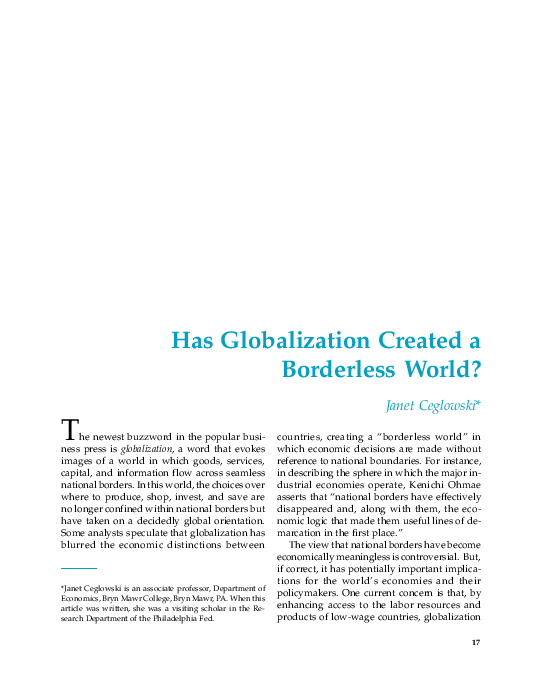 (PDF) Has Globalization Created a Borderless World? Has Globalization ...