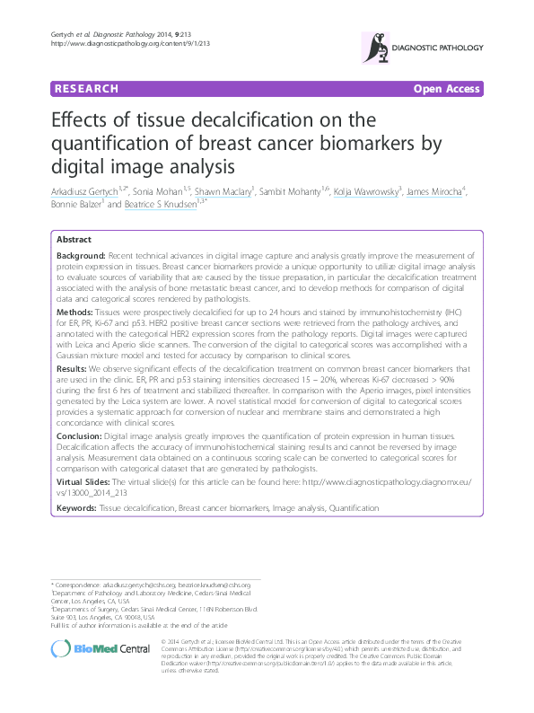 (PDF) Effects of tissue decalcification on the quantification of breast ...