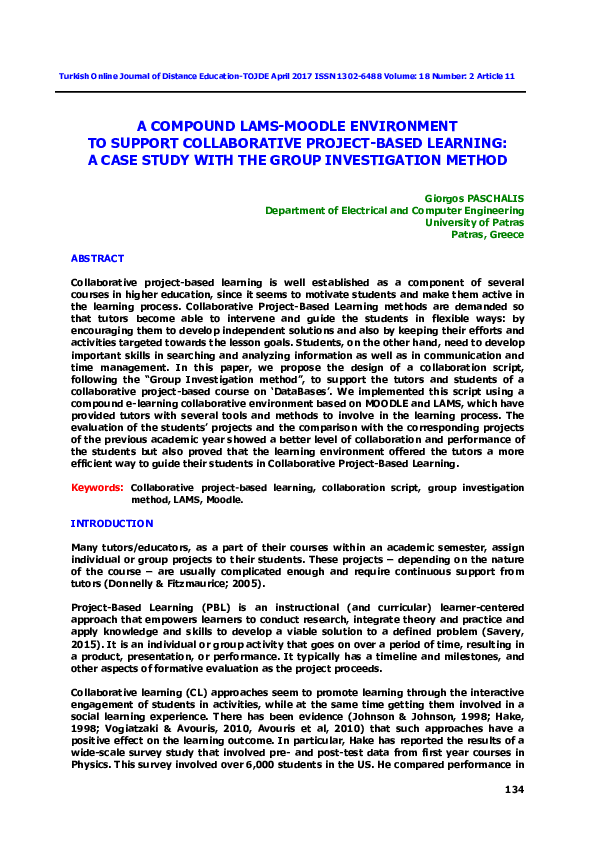 (PDF) A COMPOUND LAMS-MOODLE ENVIRONMENT TO SUPPORT COLLABORATIVE ...