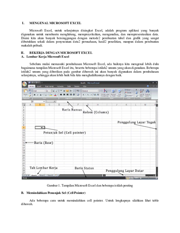 (PDF) I. MENGENAL MICROSOFT EXCEL